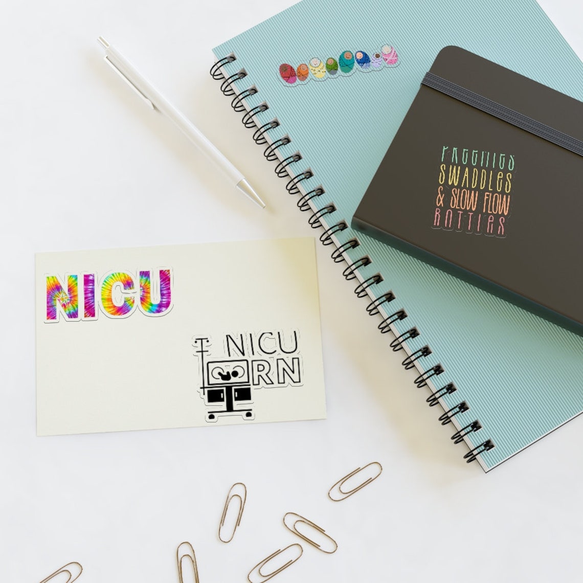 NICU Nurse Vinyl Sticker Sheet Pack Neonatal Intensive Care Unit RN ...