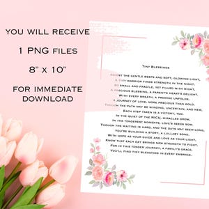 NICU Mom Family Neonatal Intensive Care Unit Printable Poem Preemie ...