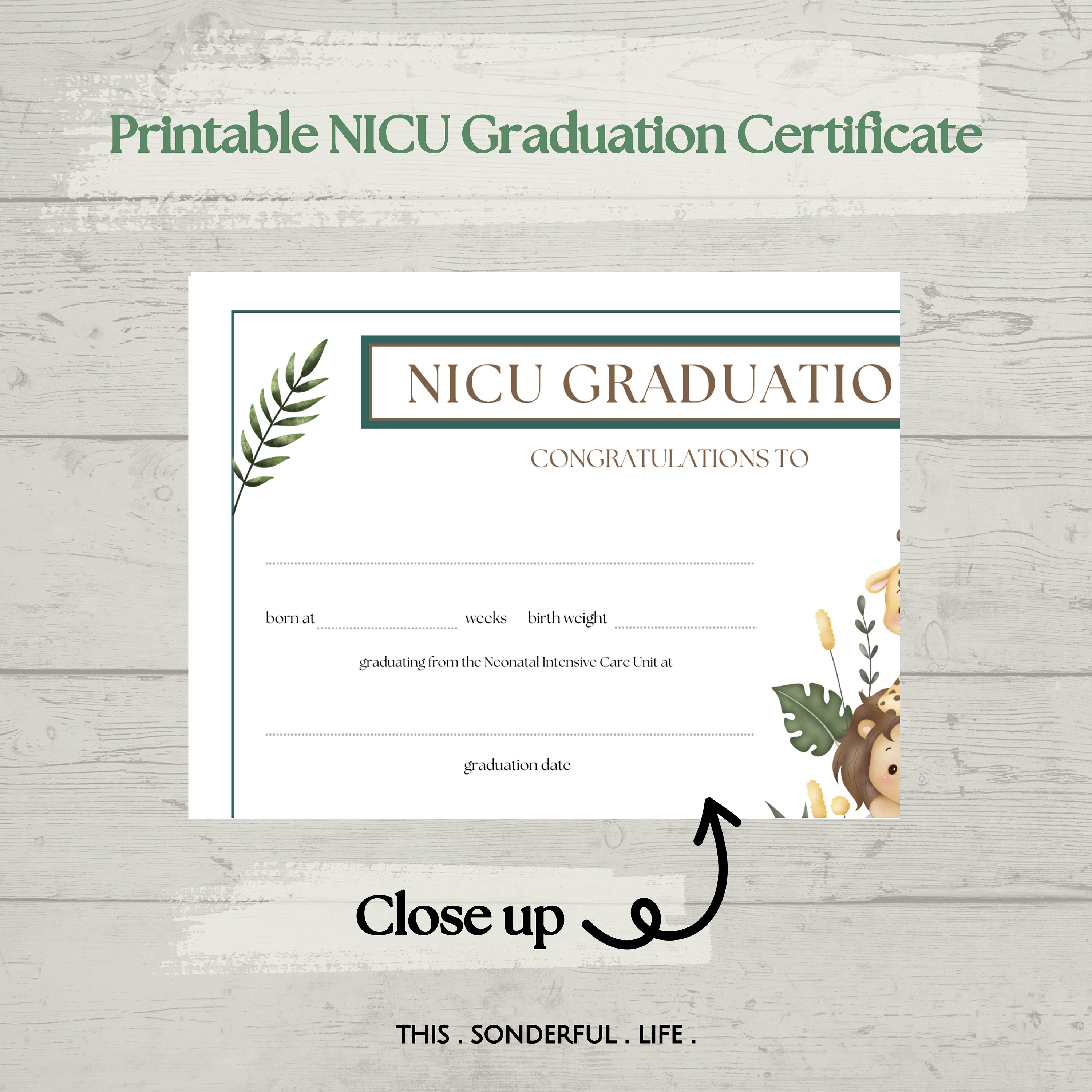 Personalized NICU Neonatal Intensive Care Unit Graduate Graduation ...