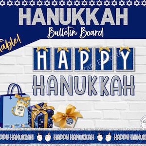 Hanukkah Bulletin Board | Jewish Holiday | Jewish Classroom Decor ...