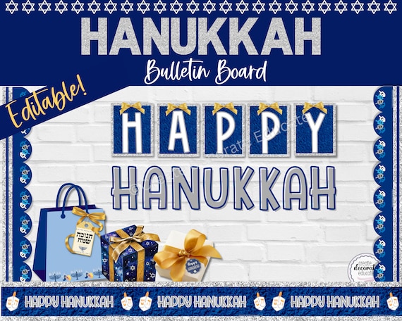 Hanukkah Bulletin Board Jewish Holiday Jewish Classroom - Etsy