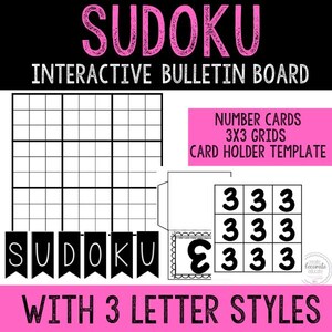 Interactive Bulletin Board | Sudoku | Sudoku for Kids Printable | Math ...