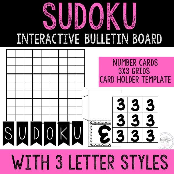 Interactive Bulletin Board | Sudoku | Sudoku for Kids Printable | Math ...