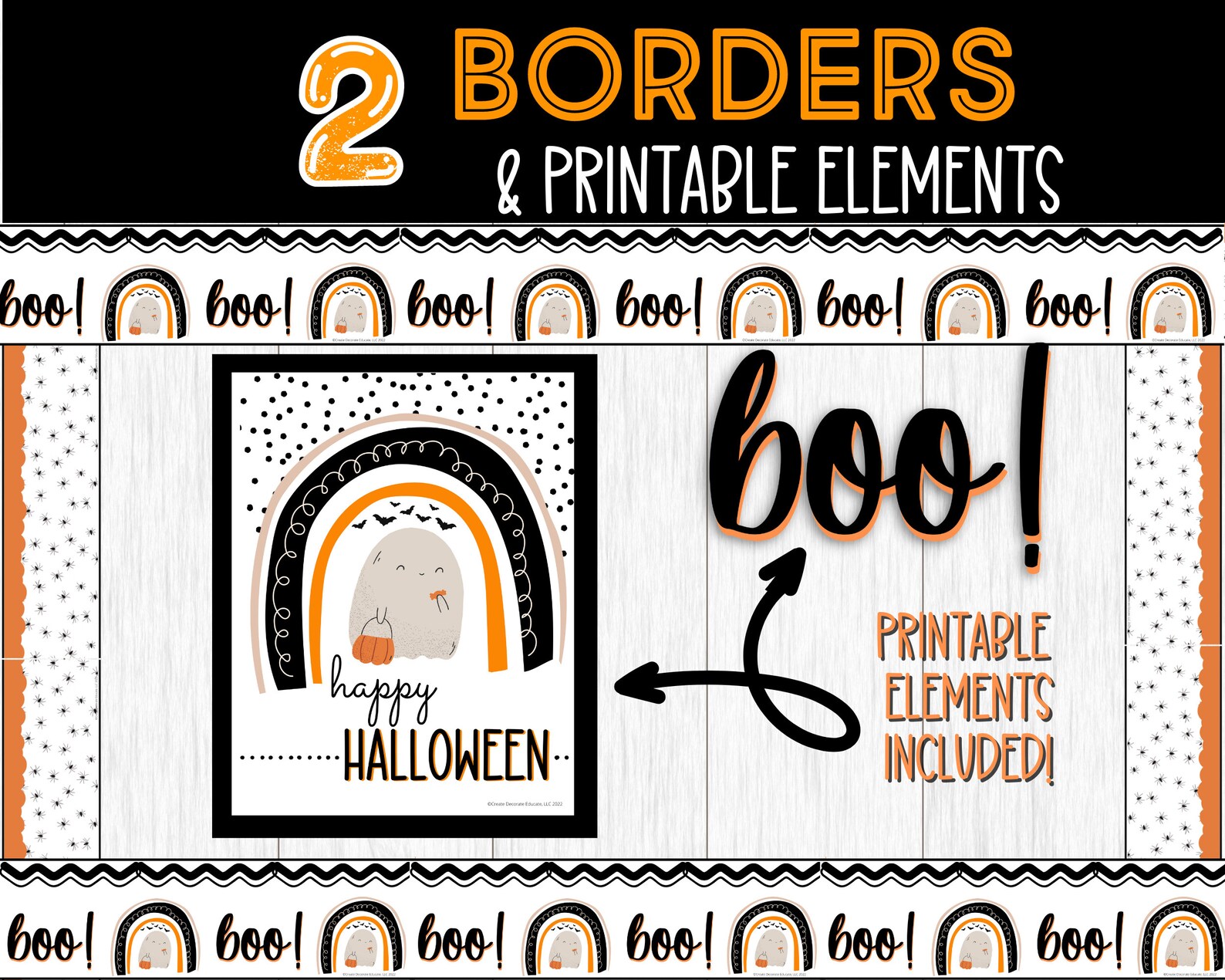 Halloween Bulletin Board Set | October Door Display | Fall Classroom ...