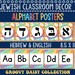 Jewish Classroom Decor | Judaica Wall Art | Alef Bet | Hebrew Alphabet ...