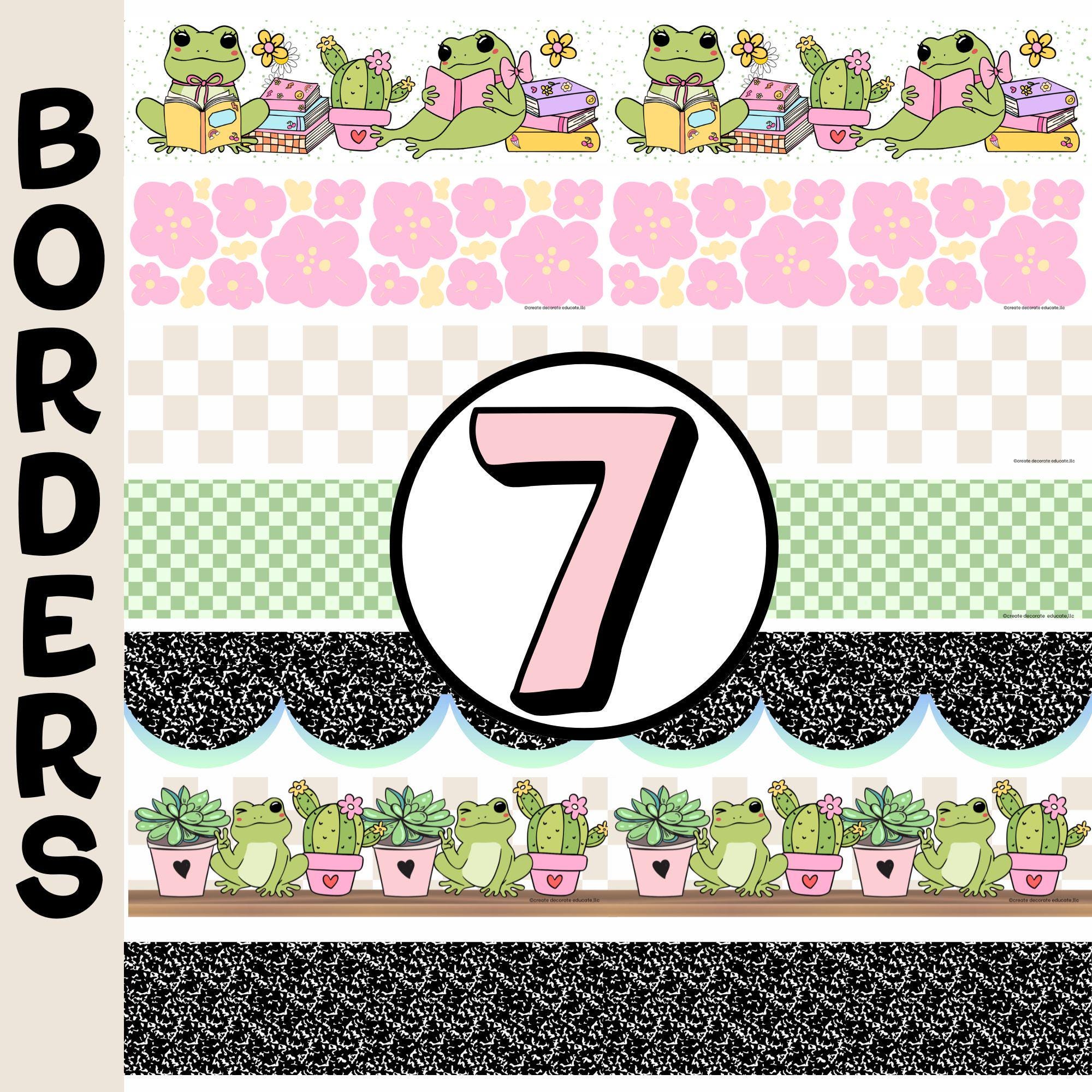 Pastel Frog Themed Decor Bundle | Editable Cards-poster-banner-borders ...