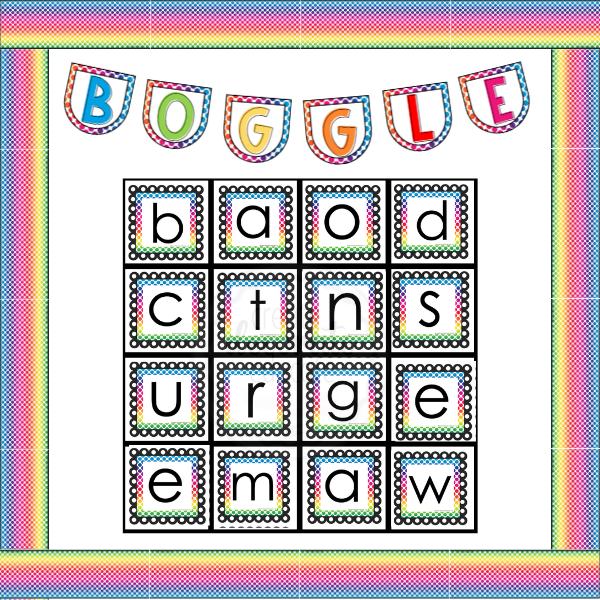 Interactive Bulletin Board | Printable Boggle | Boggle for Students ...