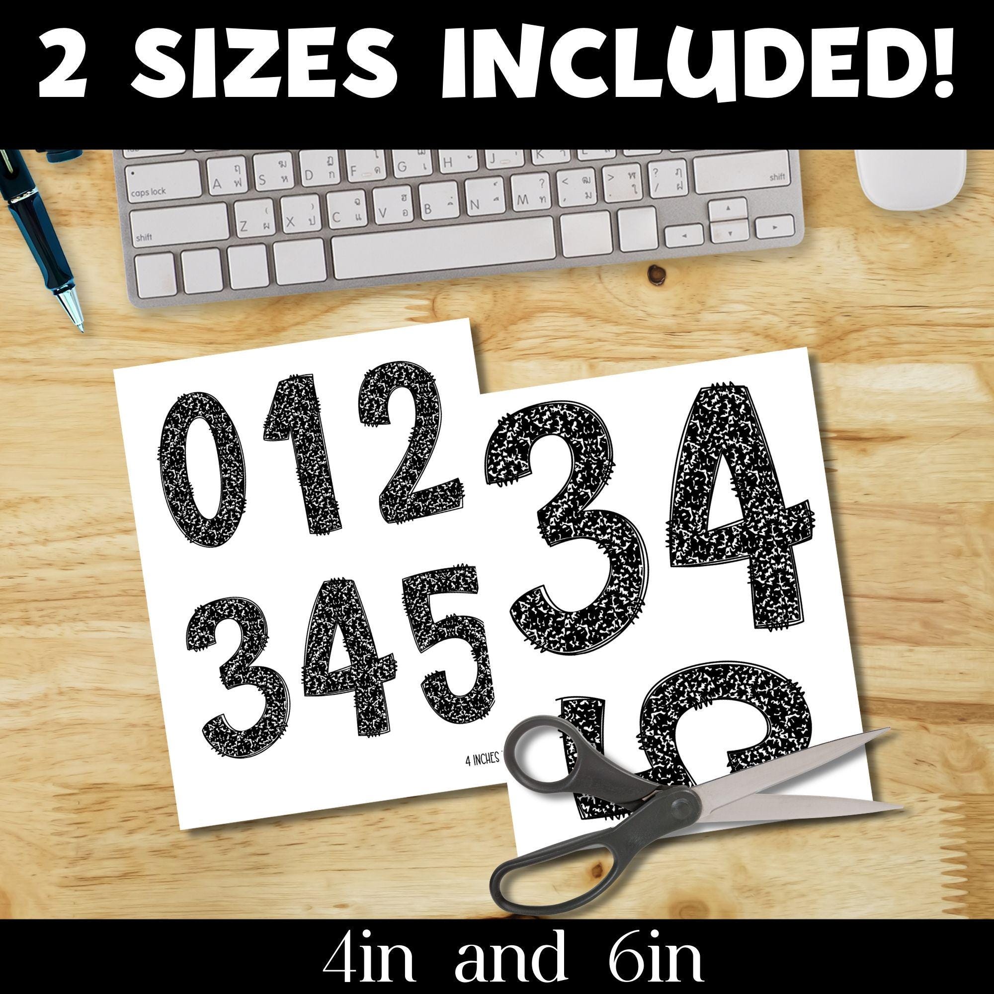 Composition Notebook Printable Bulletin Board Doodle Bubble Letters ...