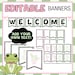 Pastel Frog Themed Decor Bundle | Editable Cards-poster-banner-borders ...