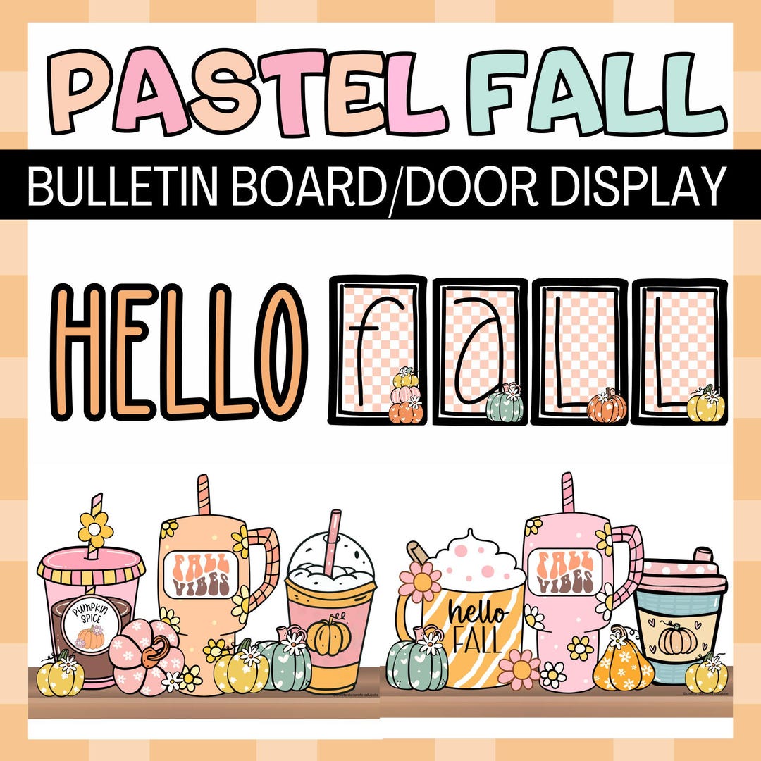 Pastel Fall Bulletin Board-elementary-kindergarten Classroom Decor ...