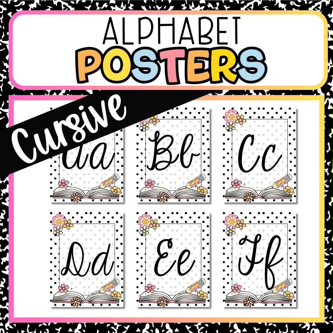 Printable Alphabet Letters for Bulletin Boards | Script | Cursive | A-Z ...