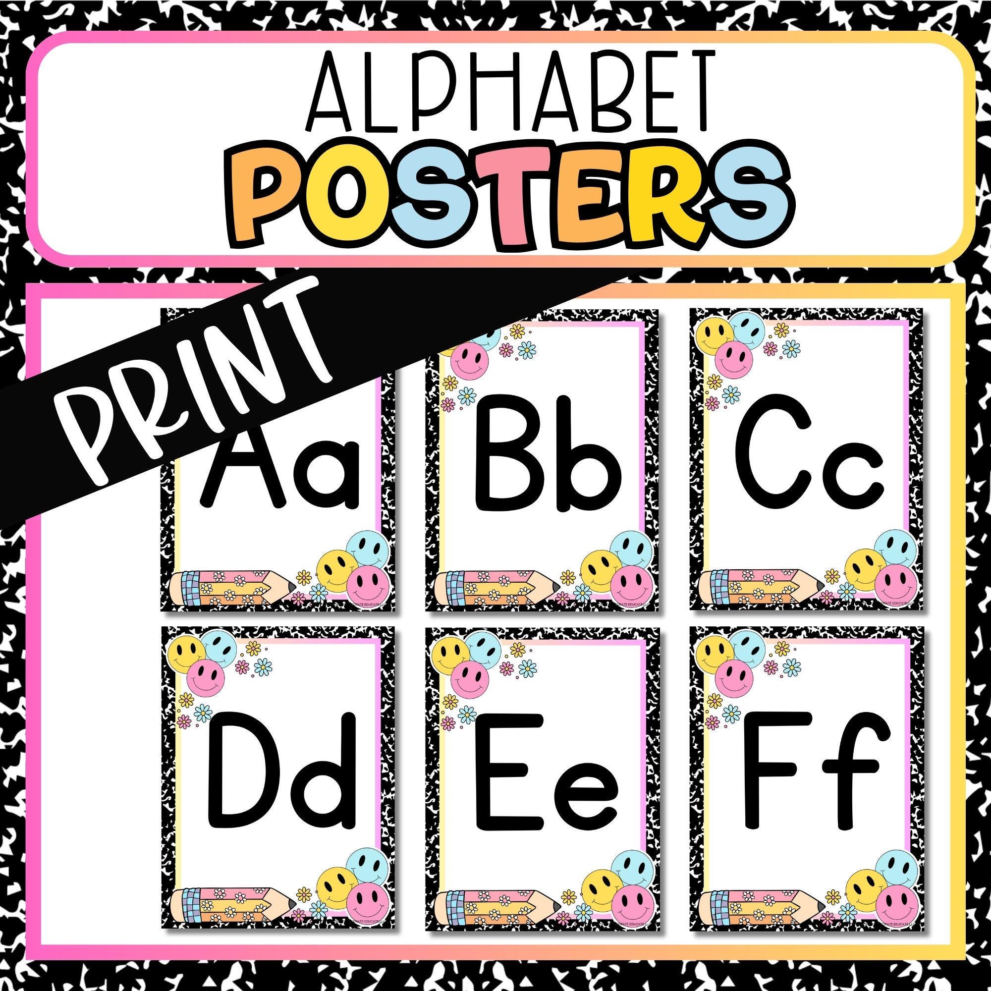 Printable Alphabet Letters for Bulletin Boards | Script | Cursive | A-Z ...