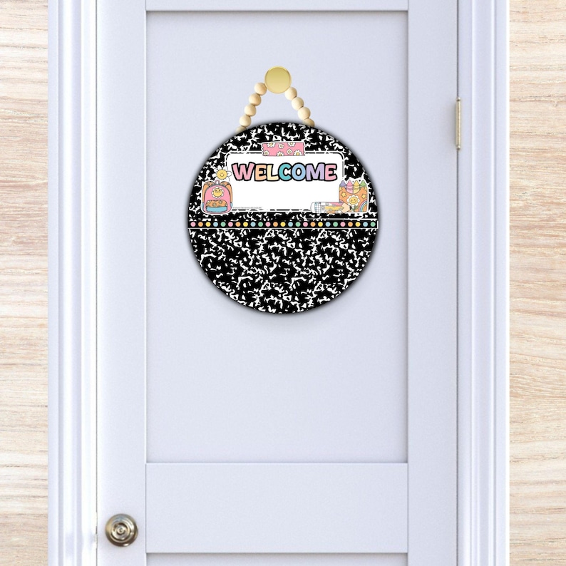 Composition Notebook Themed Welcome Back to School Name Signs for ...