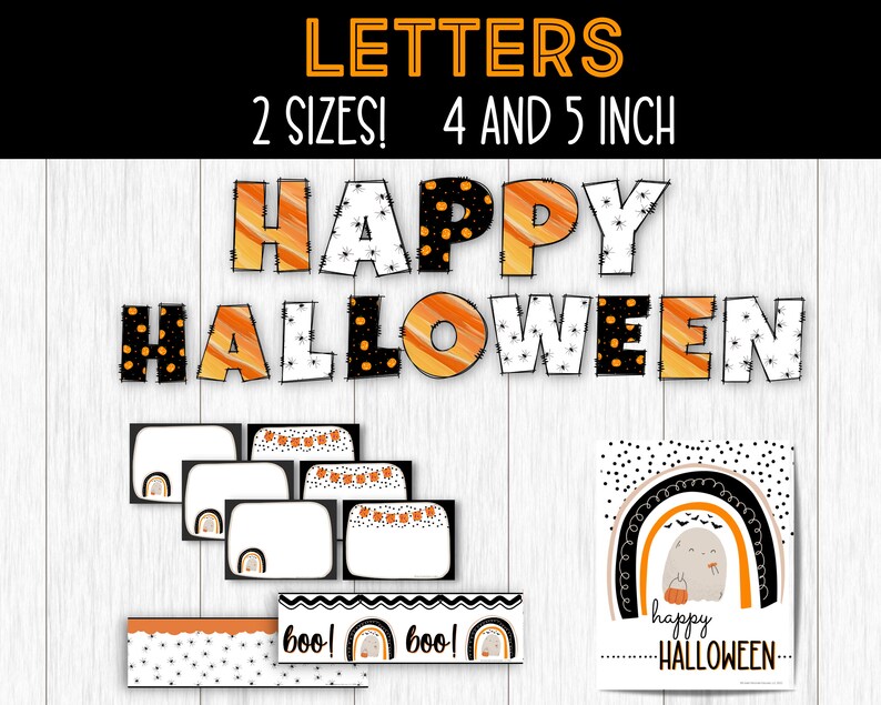 Halloween Bulletin Board Set | October Door Display | Fall Classroom ...