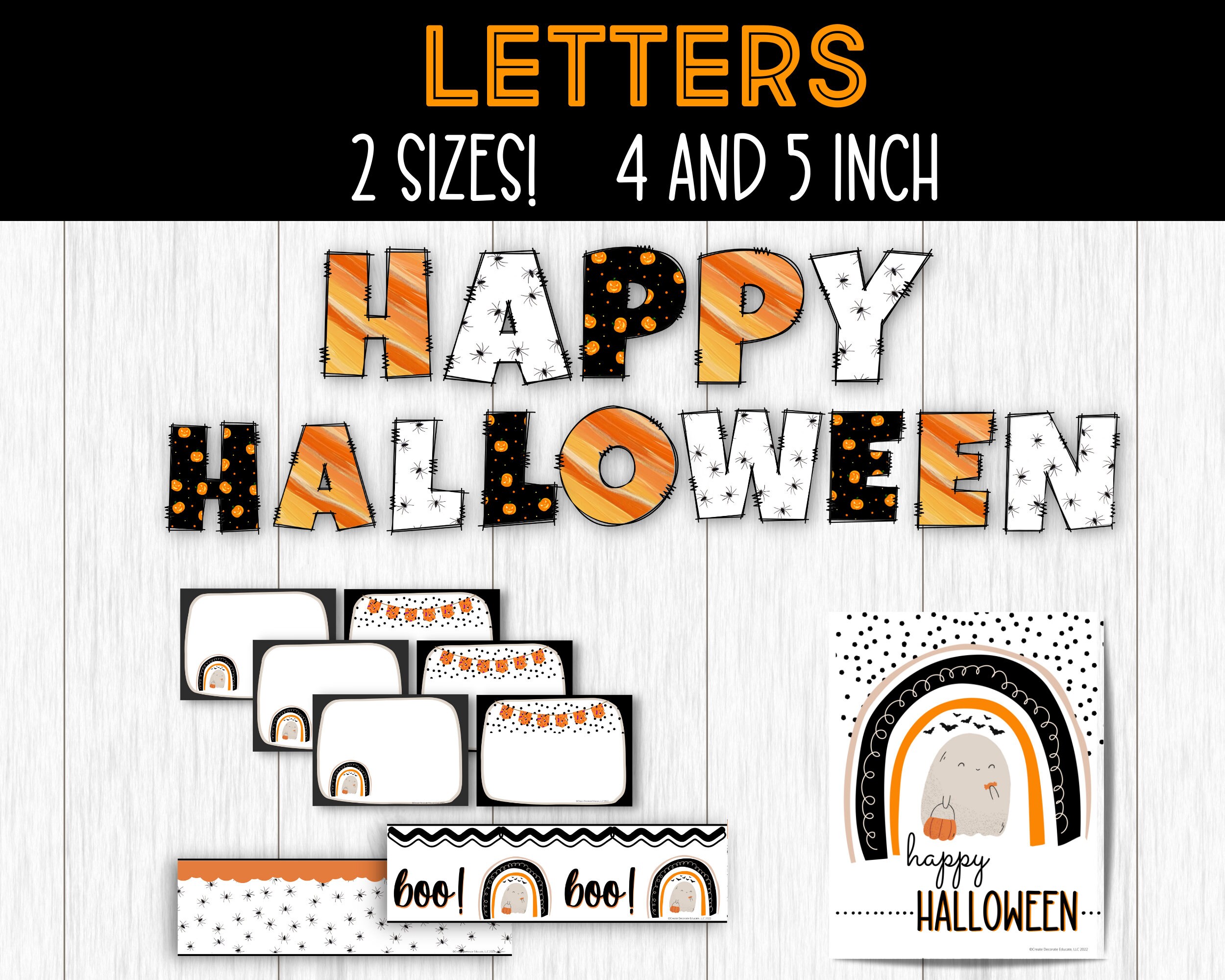 Halloween Bulletin Board Set | October Door Display | Fall Classroom ...