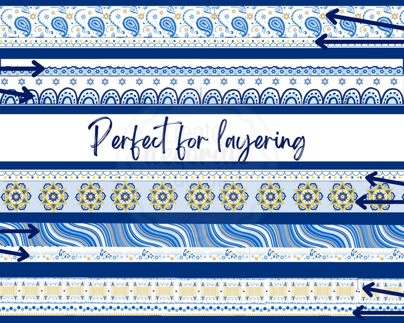 Jewish Classroom Bulletin Board Borders | Star of David | Hebrew School ...