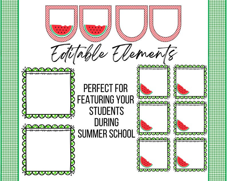 Summer Bulletin Board Bundle Watermelon Themed Bulletin - Etsy