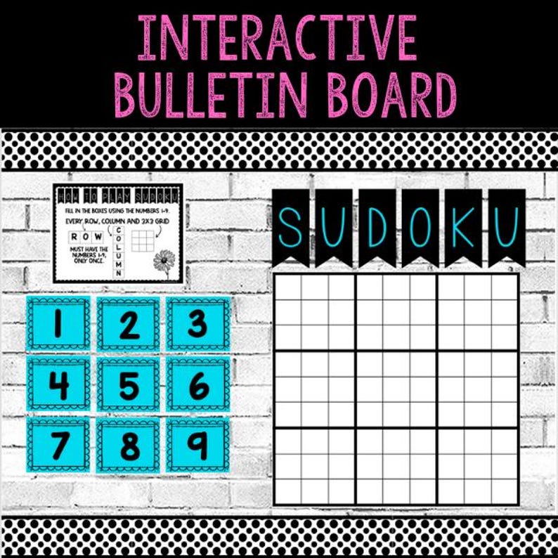 Interactive Bulletin Board | Sudoku | Sudoku for Kids Printable | Math ...