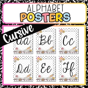 Printable Alphabet Letters in Cursive | A-Z | Composition Notebook ...