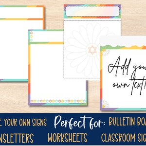 Jewish Classroom Editable Templates | Printable | Hebrew School Teacher ...