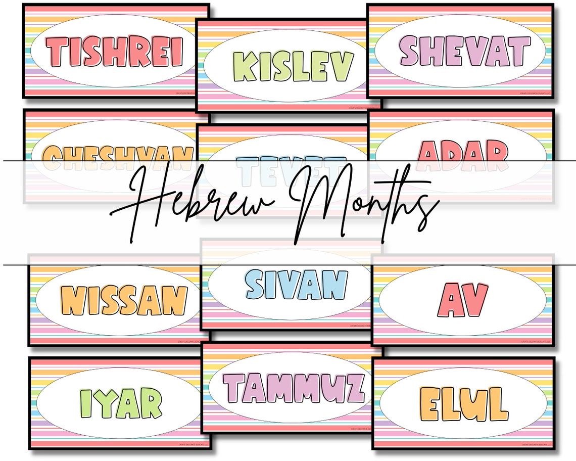 Hebrew Happy Birthday | Jewish Classroom Decor | Yom Huledet Sameach ...