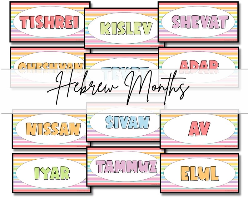 Hebrew Happy Birthday | Jewish Classroom Decor | Yom Huledet Sameach ...