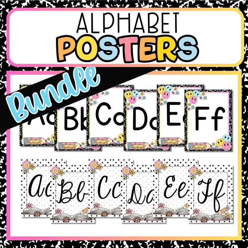 Printable Alphabet Letters for Bulletin Boards | Script | Cursive | A-Z ...