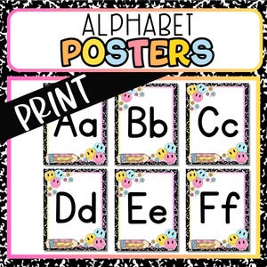 Printable Alphabet Letters ABC Posters | Bulletin Boards | Composition ...