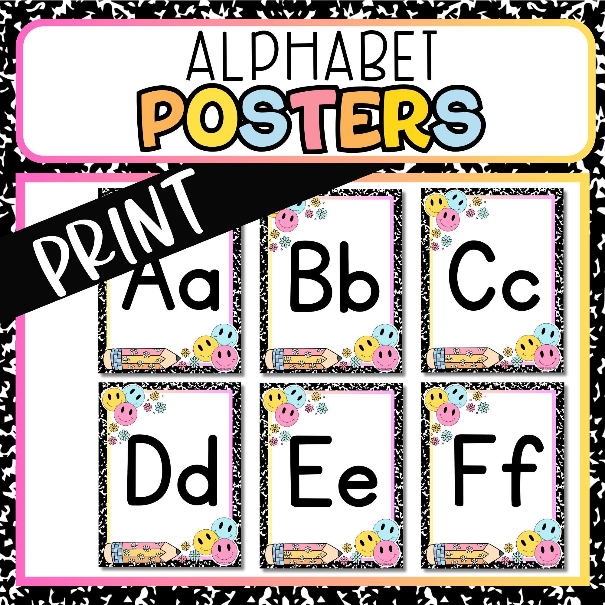 Printable Alphabet Letters ABC Posters | Bulletin Boards | Composition ...