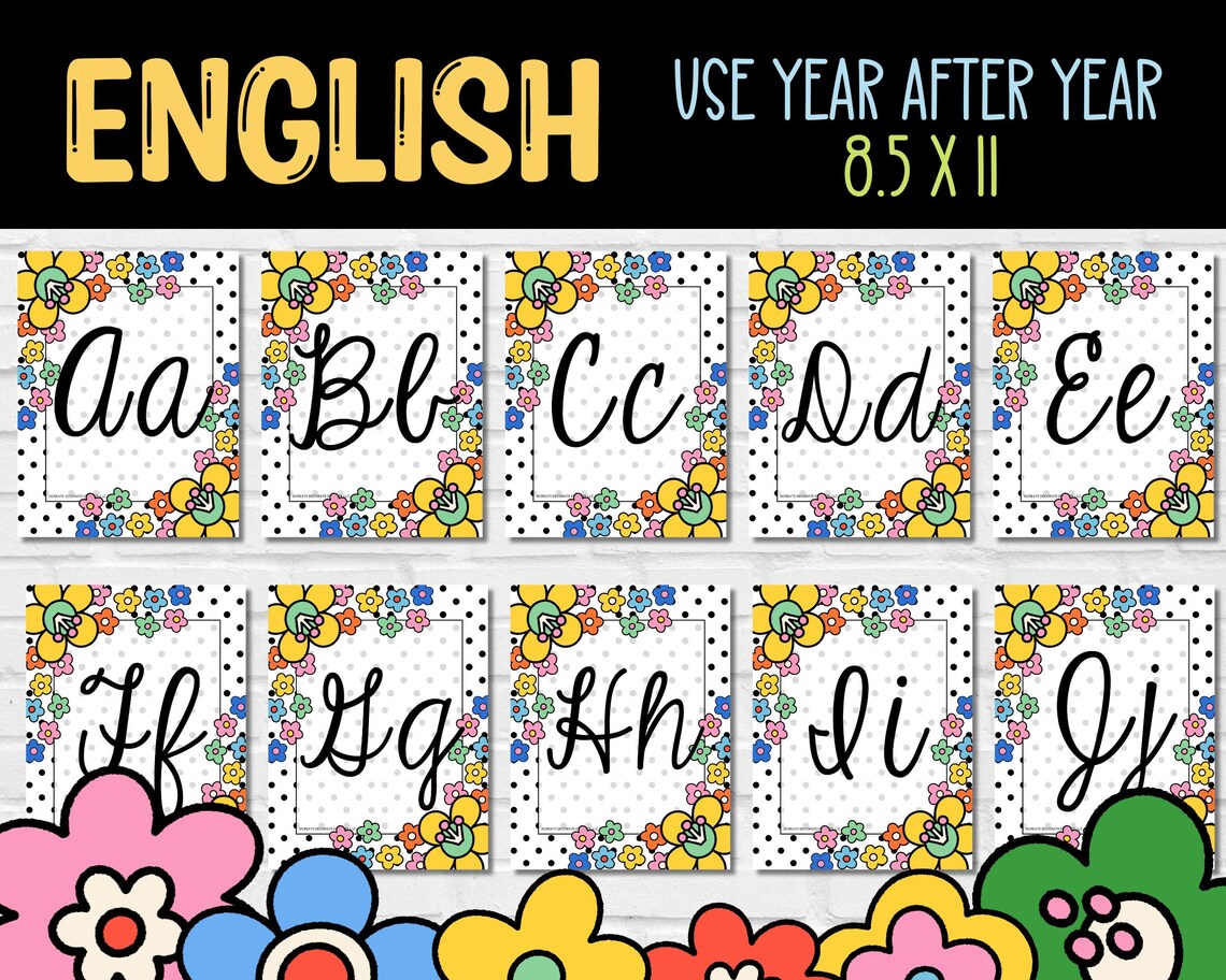 Alphabet in Hebrew Aleph Bet Posters Printable Hebrew Alphabet Hebrew ...