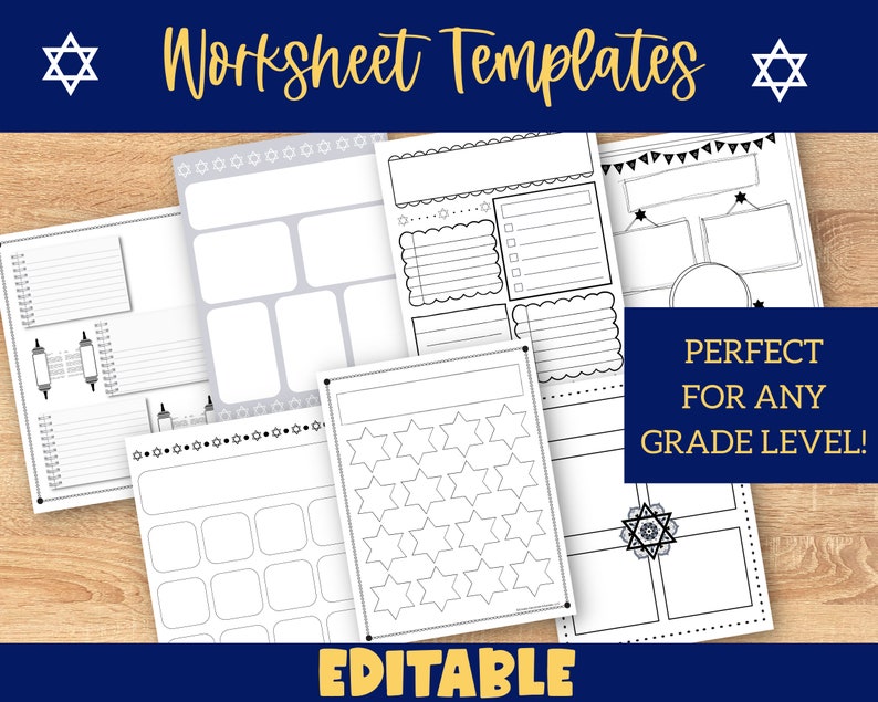 Worksheet Templates for Jewish Teachers | Writing Templates | Hebrew ...
