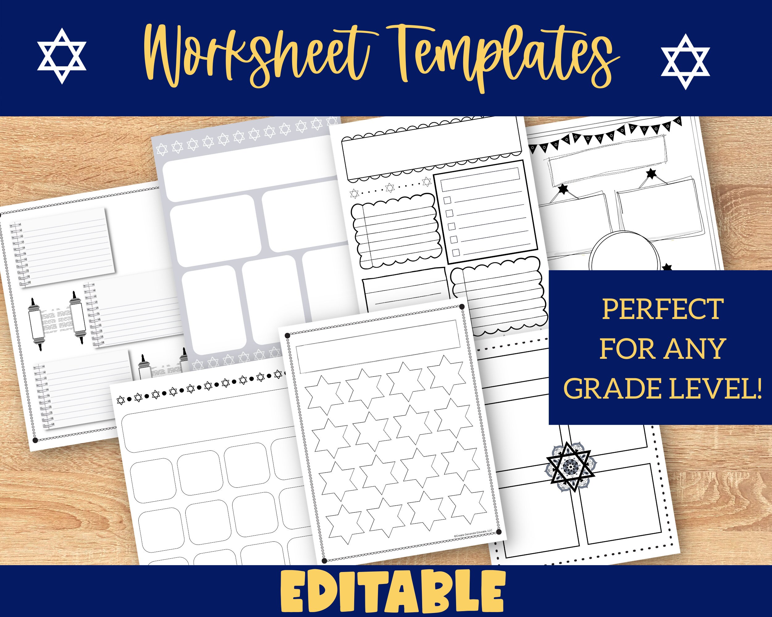 Worksheet Templates for Jewish Teachers | Writing Templates | Hebrew ...