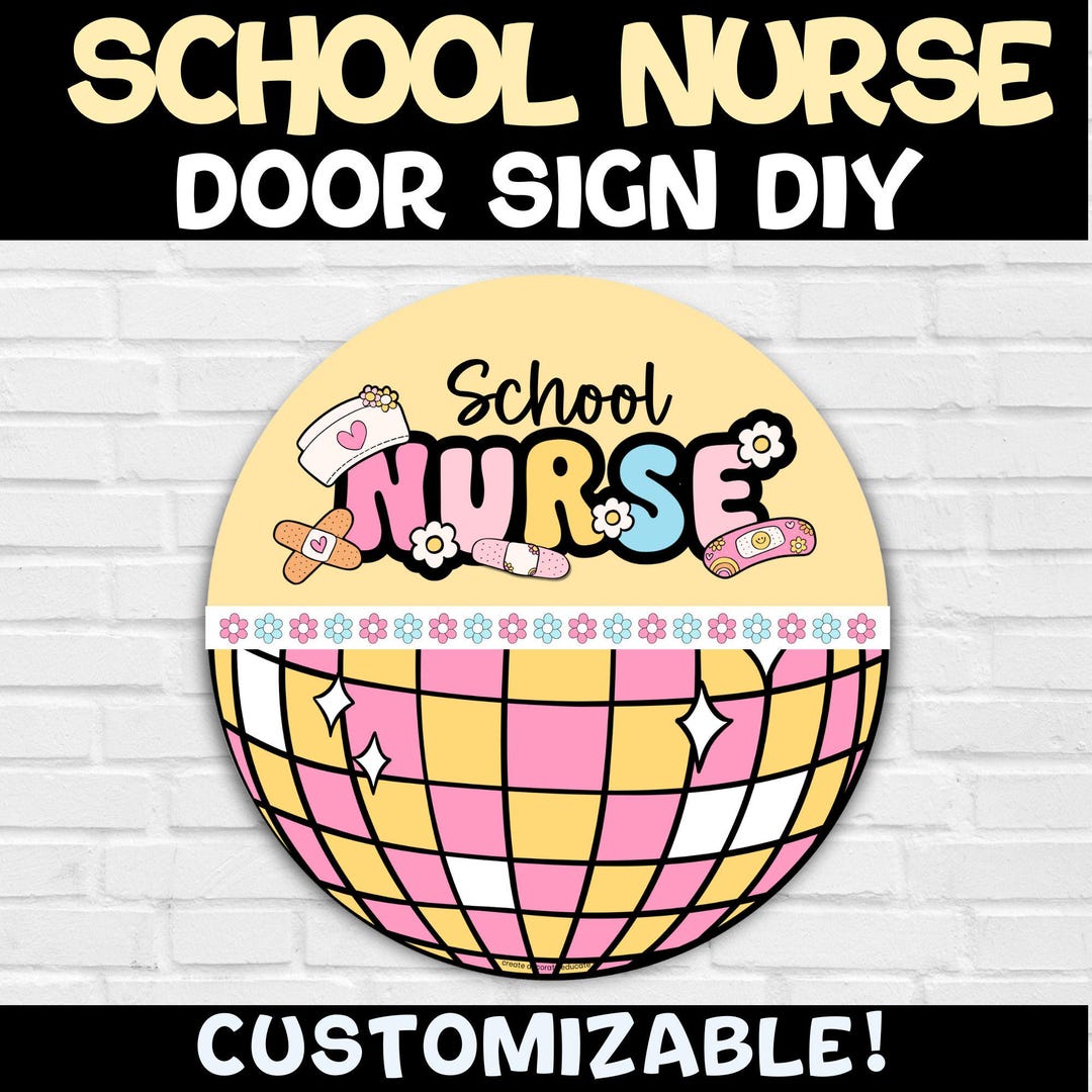 DIY Name Signs for School Nurses | Personalized Door Hangers for Health ...