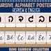 Cursive Hebrew Alphabet Posters | Jewish Classroom | Hebrew School ...