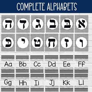 Hebrew Alphabet Posters | Aleph Bet Cards | Jewish Classroom | Jewish ...