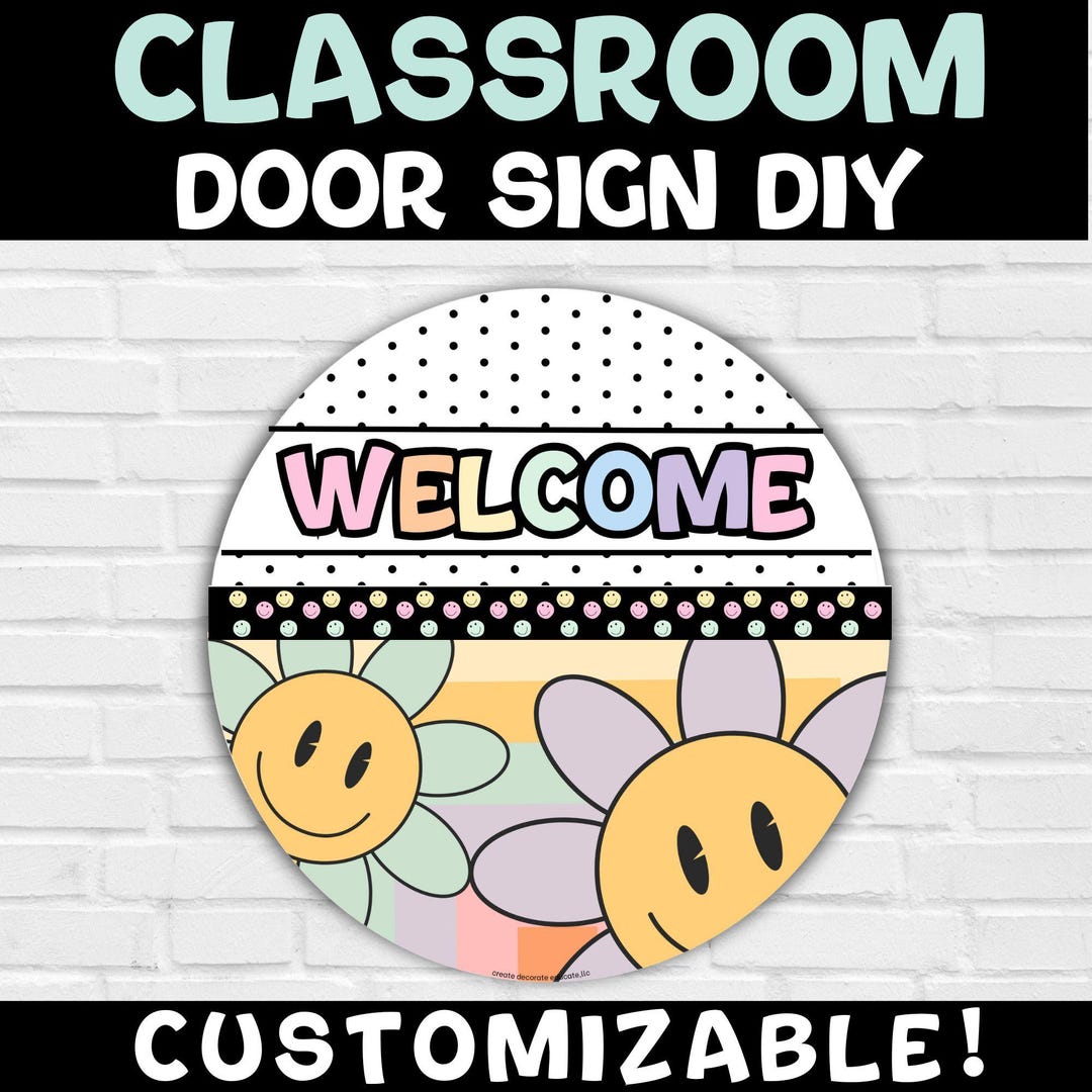 Retro Classroom Decor | Name Signs for Teachers | Pastel Theme ...