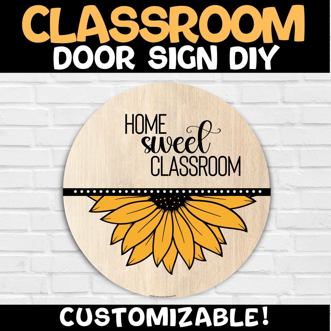 Name Signs for Teachers | Yellow Flower Classroom Theme | Home Sweet ...