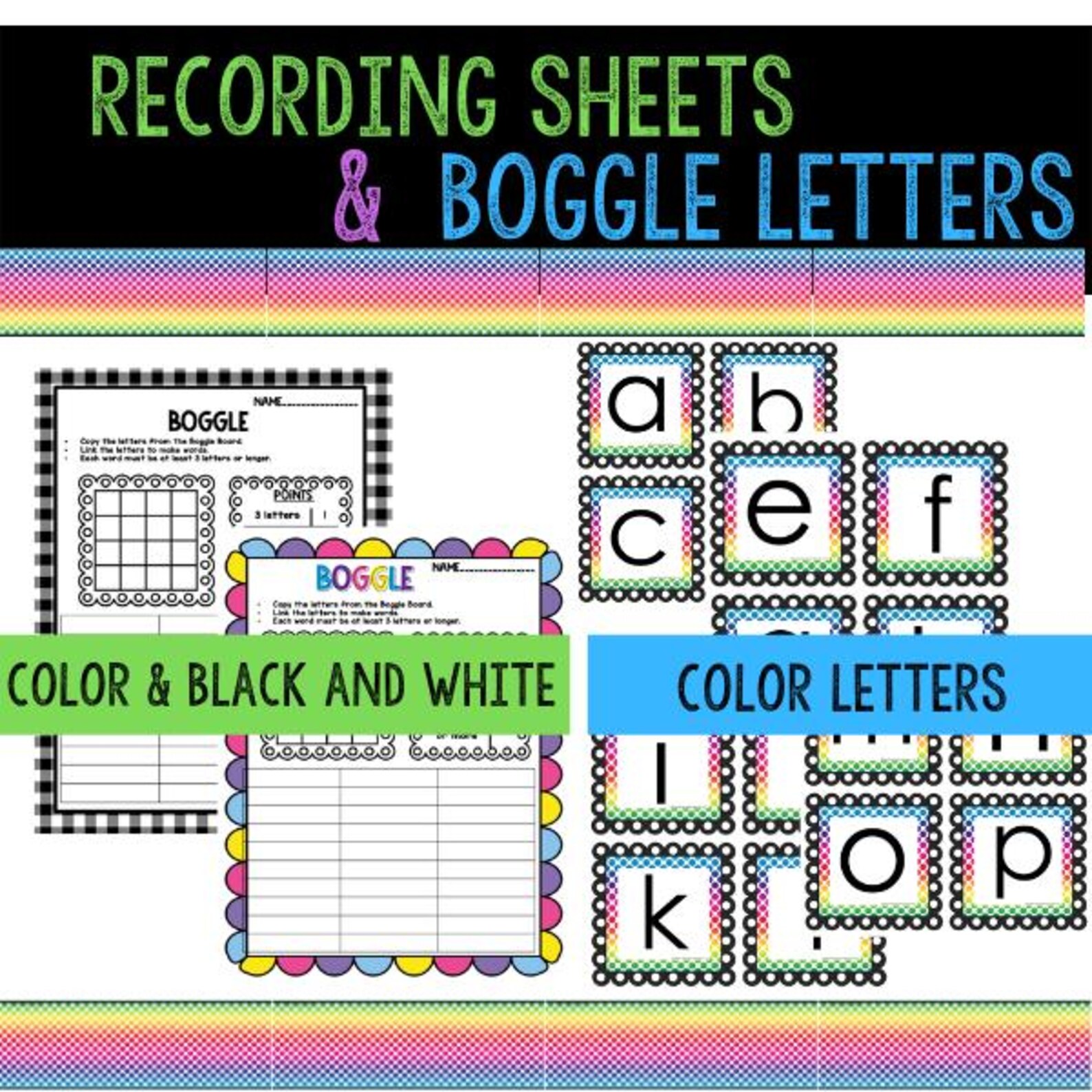 Interactive Bulletin Board | Printable Boggle | Boggle for Students ...