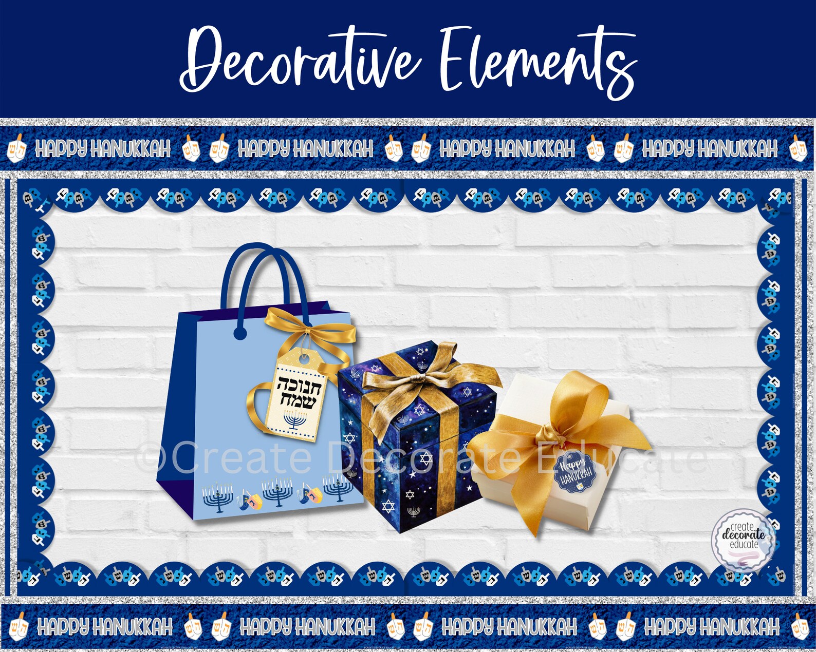 Hanukkah Bulletin Board | Jewish Holiday | Jewish Classroom Decor ...