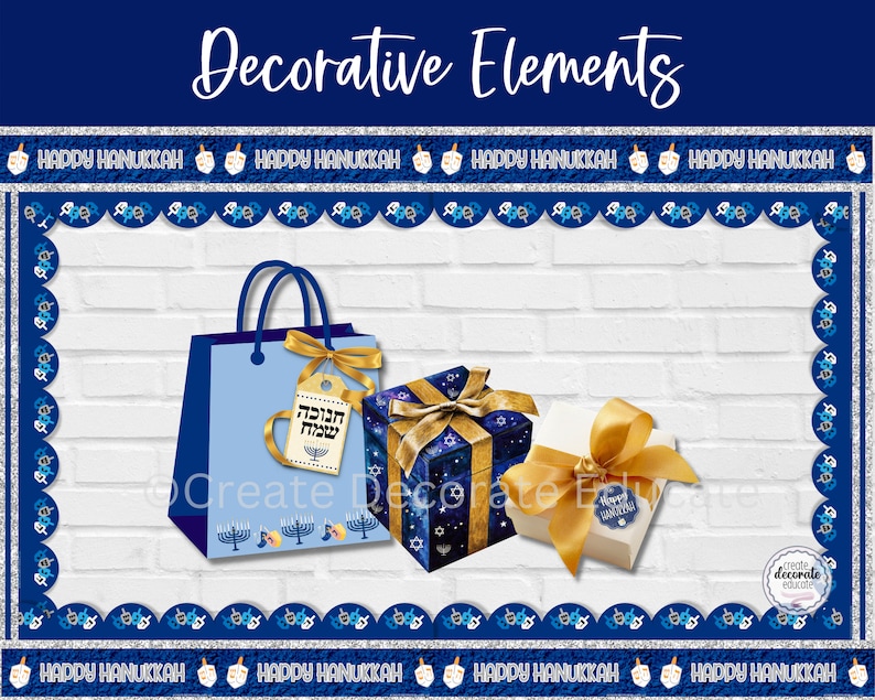 Hanukkah Bulletin Board | Jewish Holiday | Jewish Classroom Decor ...