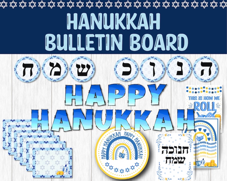 Hanukkah Bulletin Board | Hanukkah Door Display | Jewish Classroom ...