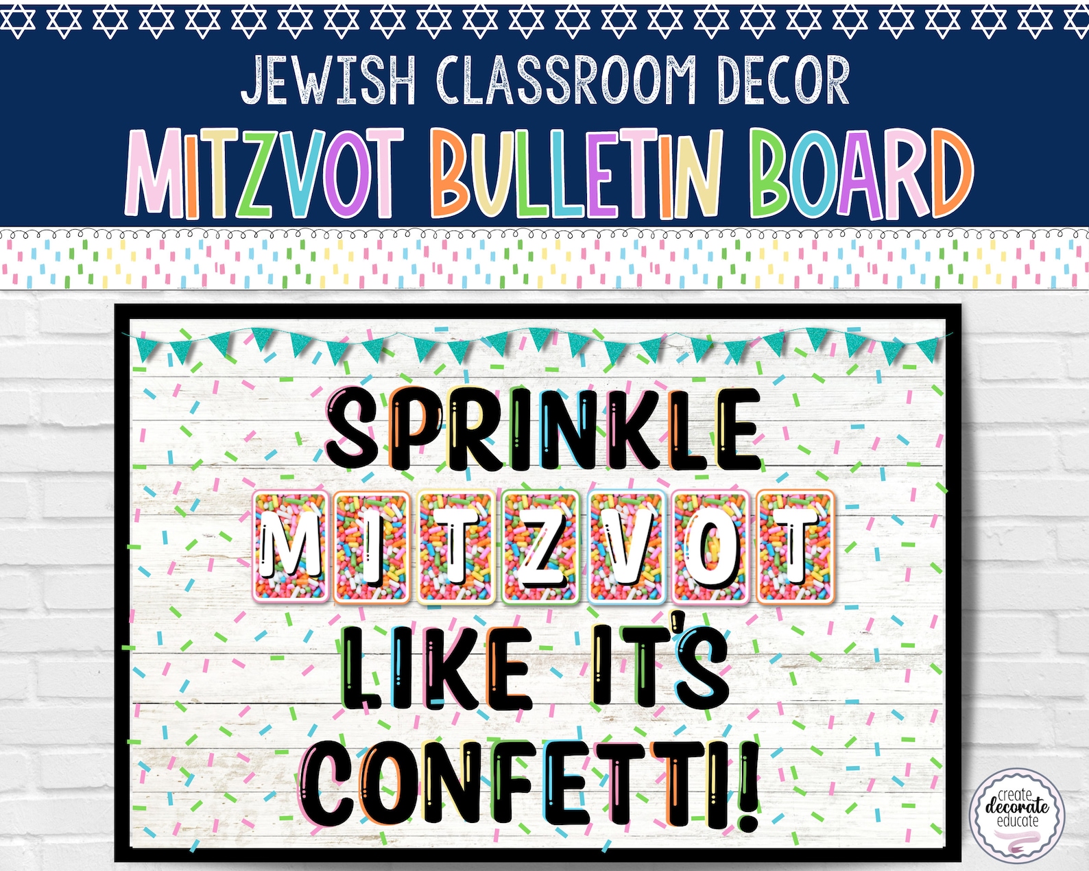 Mitzvah Mitzvot Bulletin Board | Jewish Classroom Decor | Hebrew School ...
