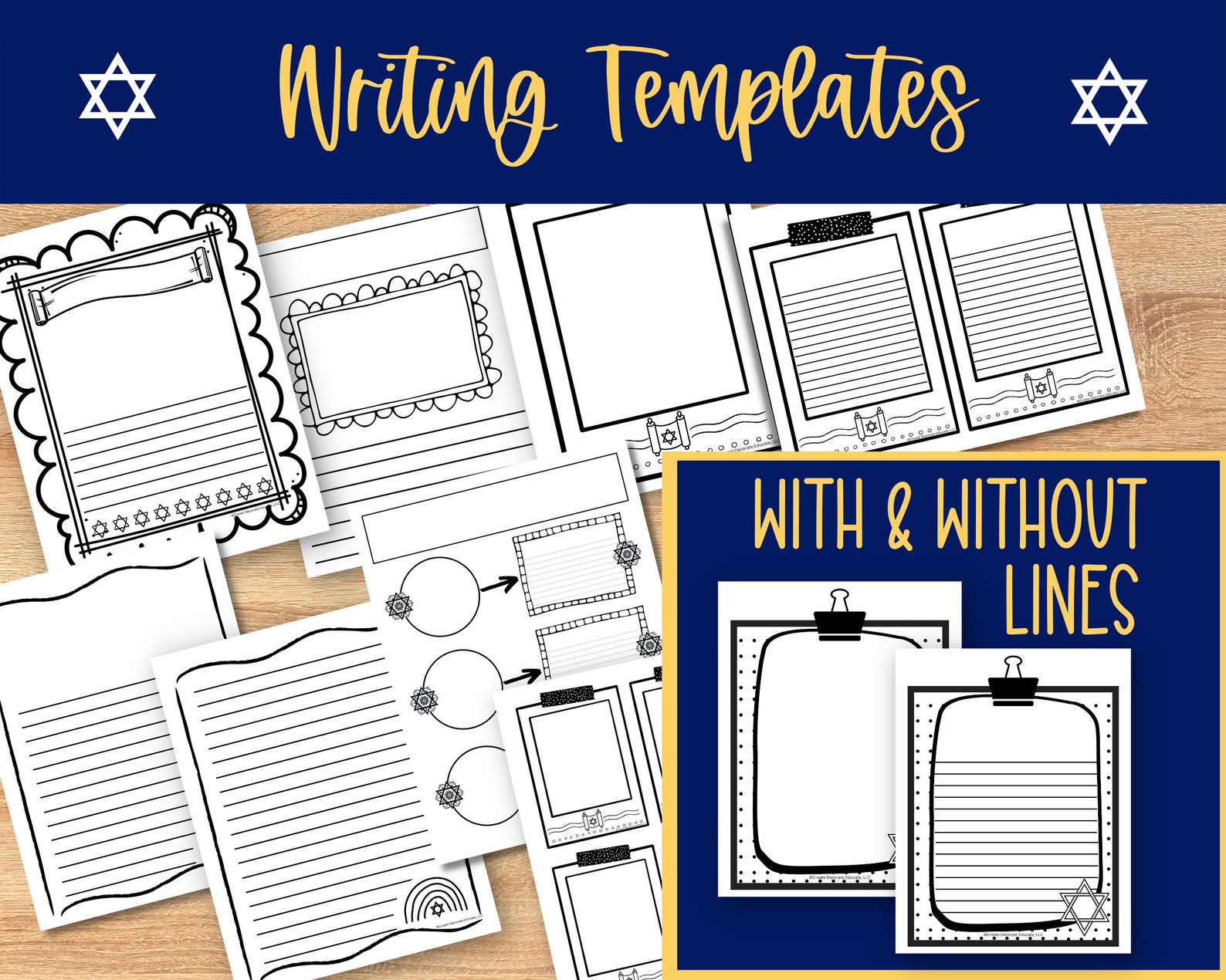 Worksheet Templates for Jewish Teachers | Writing Templates | Hebrew ...