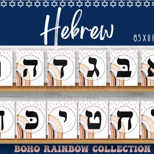 Hebrew Alphabet for Classroom | Aleph Bet Posters | Jewish Classroom ...