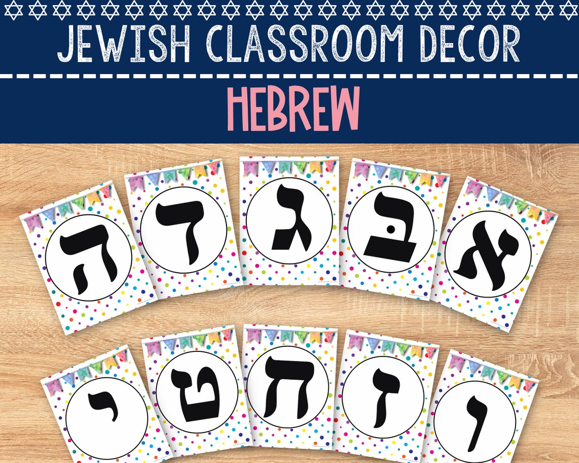Judaica Wall Art | Alef Bet | Hebrew Alphabet Posters | Jewish ...