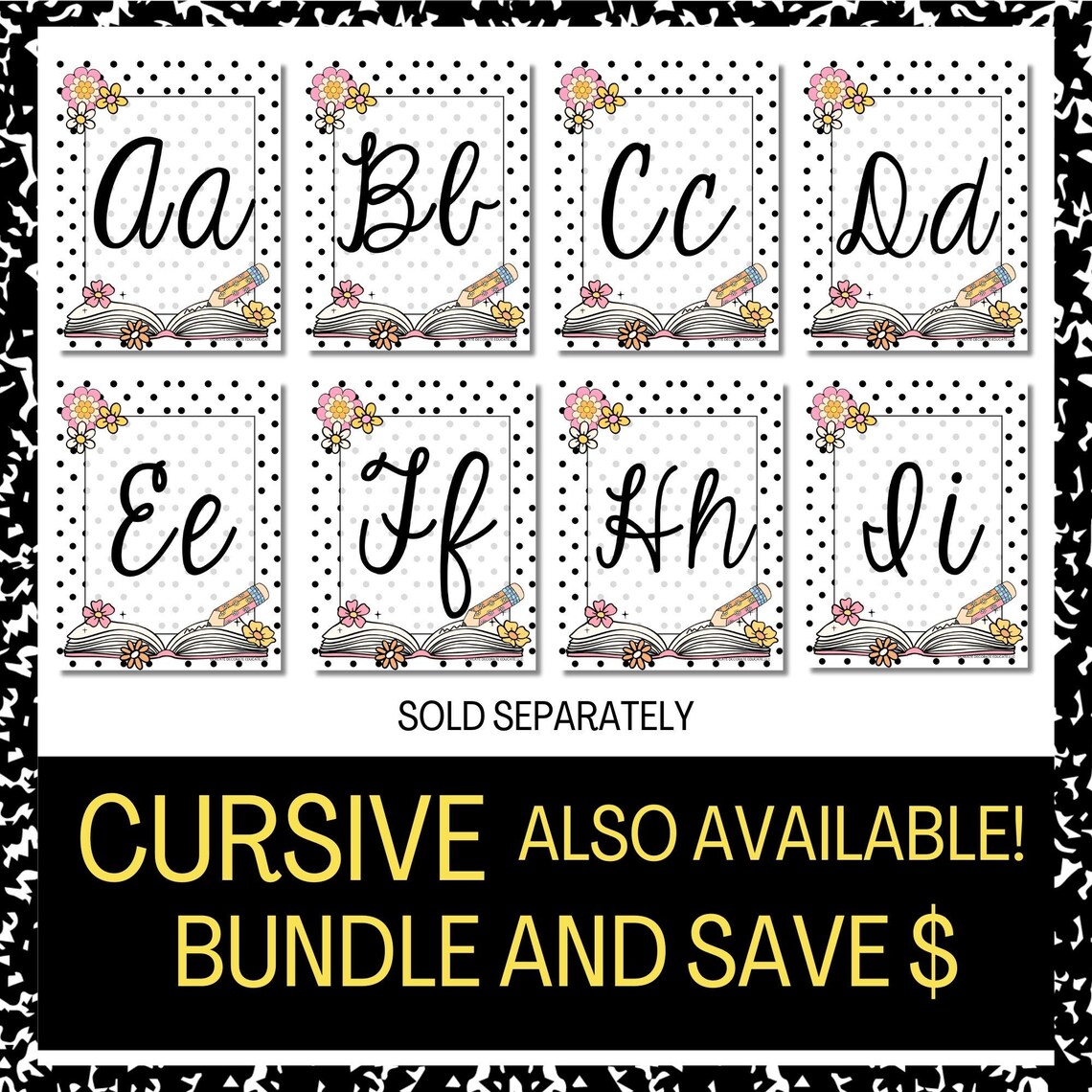 Printable Alphabet Letters ABC Posters | Bulletin Boards | Composition ...