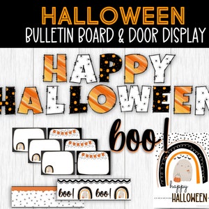 Halloween Bulletin Board Set | October Door Display | Fall Classroom ...