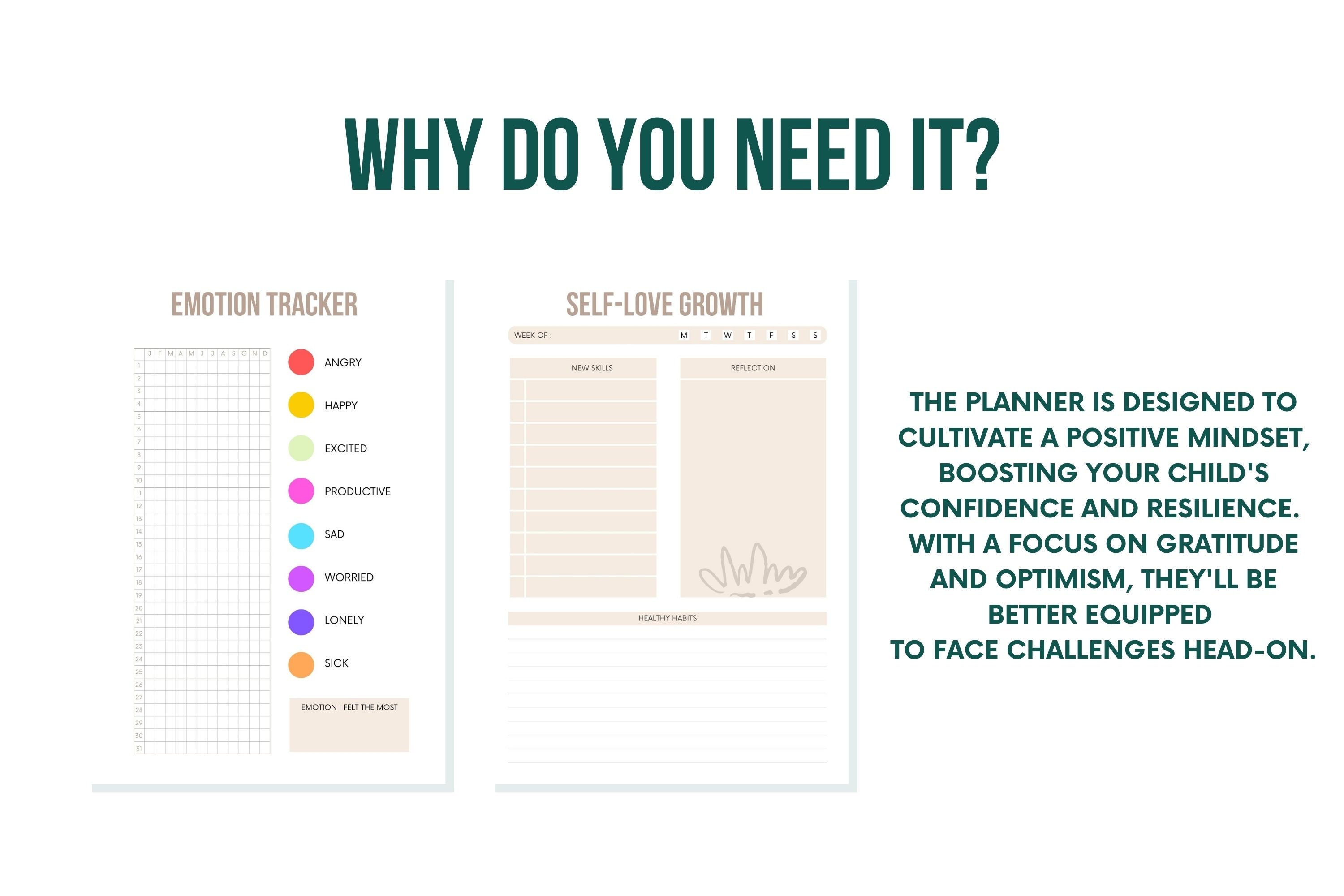 Kids ADHD Printable Planner: 80 Pages of Organisational Tools - Etsy