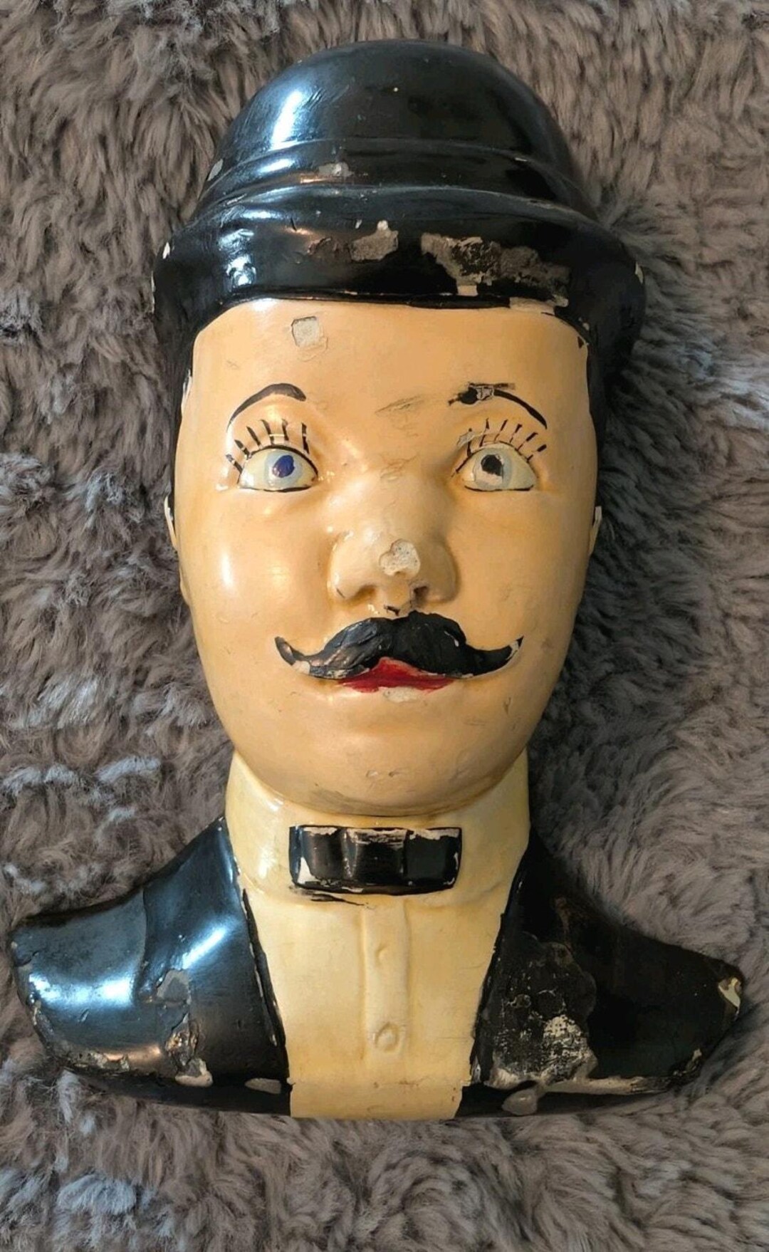 Antique Vintage Charlie Chaplin Face Plaster Wall Hanging Art Decor 5"x ...