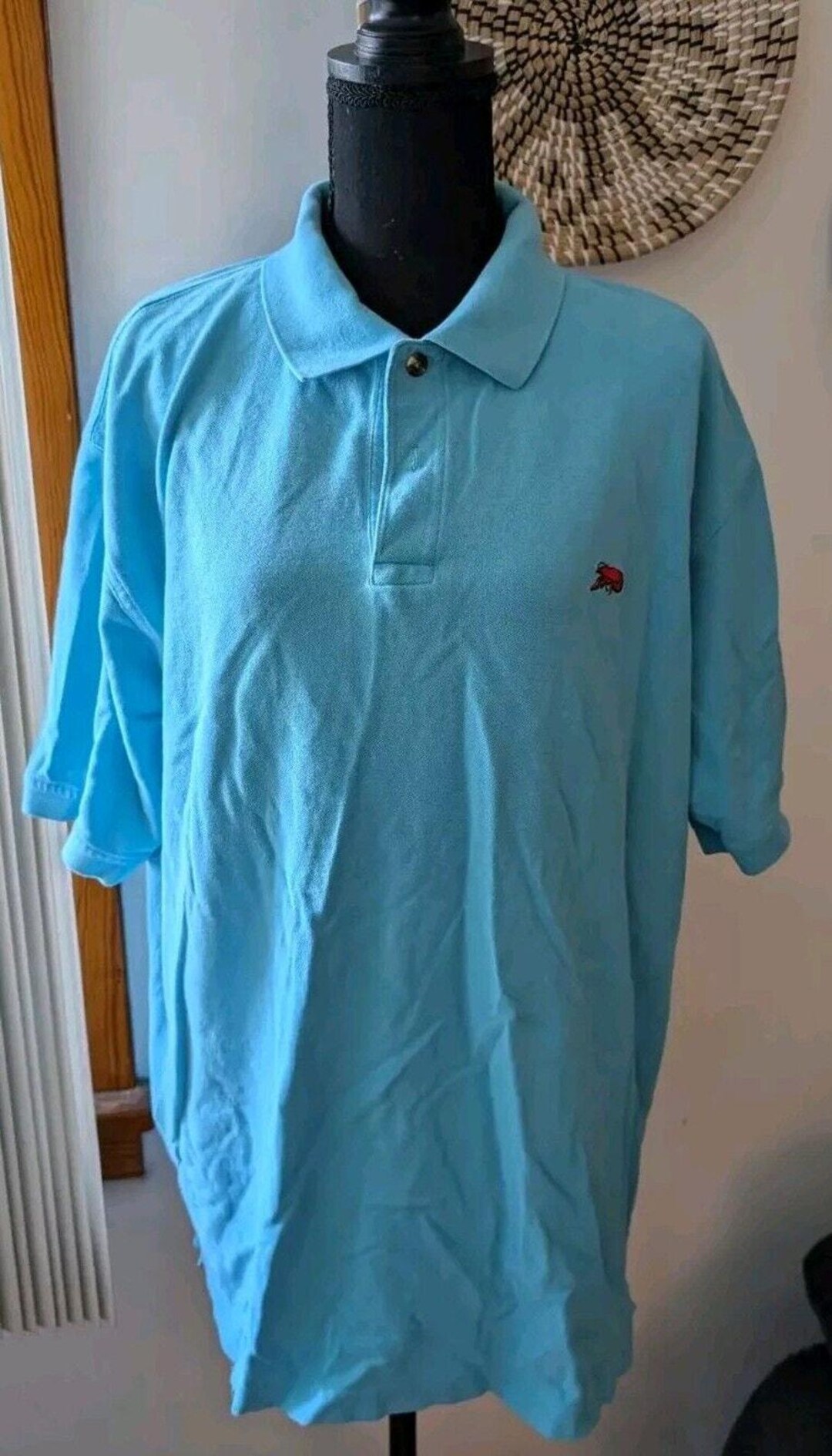 Men's Vintage Perlis Authentic Crawfish New Orleans Polo Shirt Blue ...